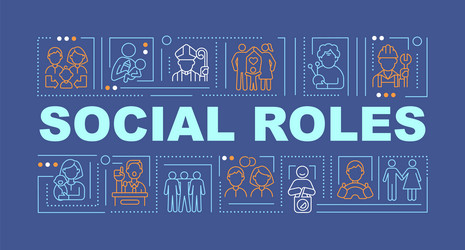 Social roles word concepts banner Royalty Free Vector Image