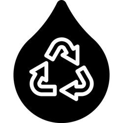 Water reclamation icon earth day related Vector Image