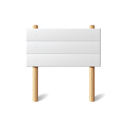 Blank signboard empty signage banner white sign Vector Image