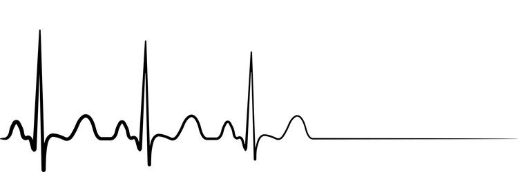 Death cardiac arrest cardio cardiogram Royalty Free Vector