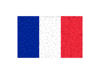 Ukrainian flag pixel art 8-bit ukraine sign Vector Image