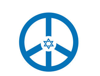 Israel peace symbol - stay with israel support Vector Image