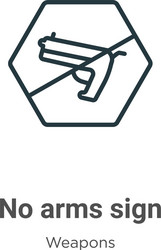 Robotic arm outline icon thin line black Vector Image