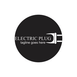 Creative electrical plug logo concept design Vector Image
