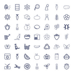 49 natural icons Royalty Free Vector Image - VectorStock