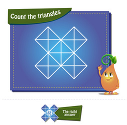 Game iq comes puzzle triangle Royalty Free Vector Image