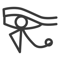 Eye ra sun god amulet pharaoh stroke Royalty Free Vector