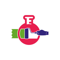 Paint lab logo design creative Royalty Free Vector Image