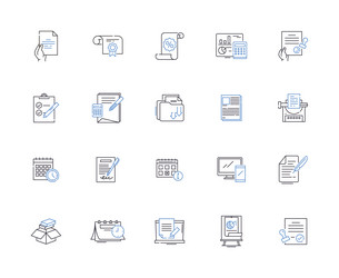 Future outline icons collection futurity foresee Vector Image