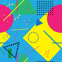 Seamless pattern 80s Royalty Free Vector Image