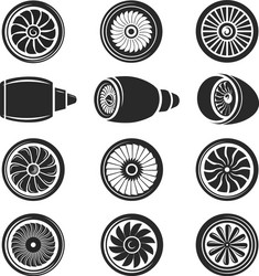 Jet engine turbine blades Royalty Free Vector Image