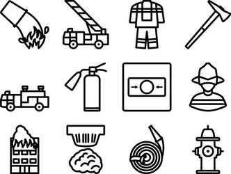 Fireguard icon set Royalty Free Vector Image - VectorStock