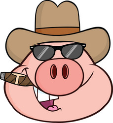Cute pig aviator cartoon Royalty Free Vector Image