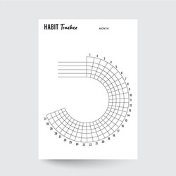 Radial habit tracker Royalty Free Vector Image