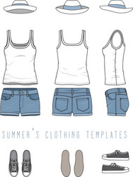 Clothing apparel templates Royalty Free Vector Image