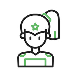 Female superhero icon image Royalty Free Vector Image