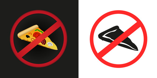 Fast food hot-dog prohibited sticker sign Vector Image