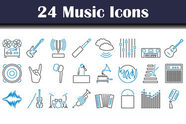 Music studio icon set Royalty Free Vector Image