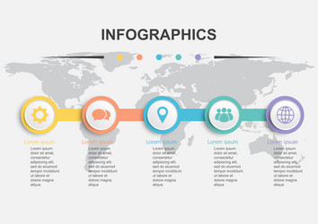 Measuring infographic templates with connected Vector Image