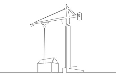 Construction of multi-storey buildings tower Vector Image