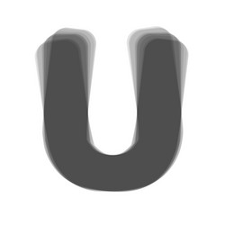 Letter u sign design template element Royalty Free Vector