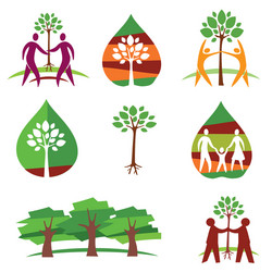 People avatars genealogical family tree elements Vector Image