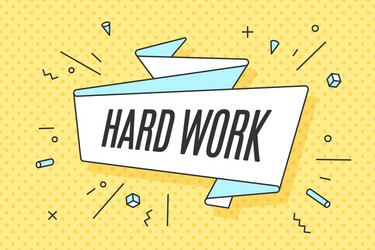 Banner with text play hard work hard for emotion Vector Image