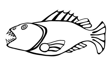Fish icon logo design with format Royalty Free Vector Image