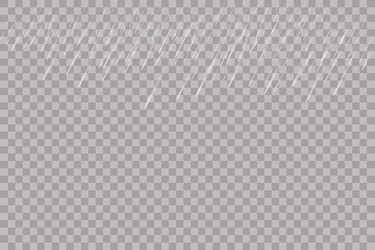 Rain transparent template background falling Vector Image
