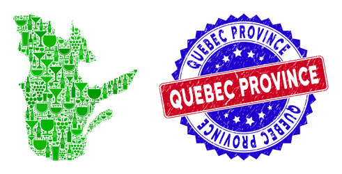 Quebec province map population demographics Vector Image
