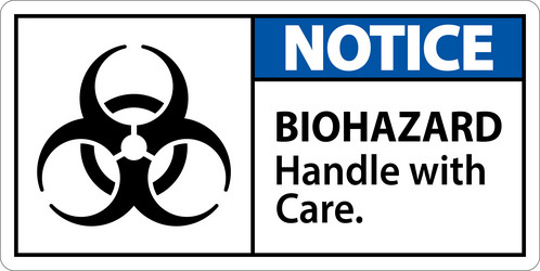 Warning label biohazard infectious waste Vector Image