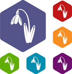 Dead flower icon green Royalty Free Vector Image