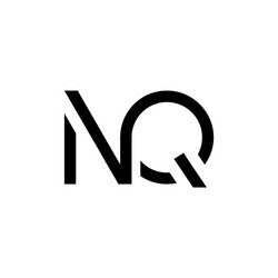 Initial letter nq logo design template creative Vector Image