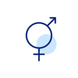 Intersex person symbol visual gender Royalty Free Vector