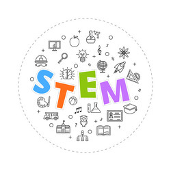 Stem education concept science technology Vector Image