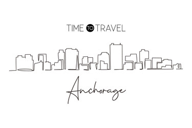Anchorage City Skyline Vector Images (over 110)