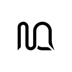 Initial letter nq logo design template creative Vector Image