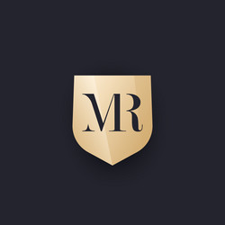 Letter mr racing logo design template Royalty Free Vector