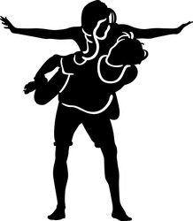 Piggyback Royalty Free Vector Image - VectorStock