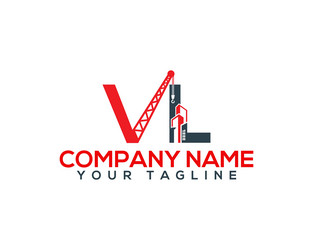 Letters mh real estate construction logo Vector Image