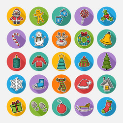 Christmas icons collection Royalty Free Vector Image