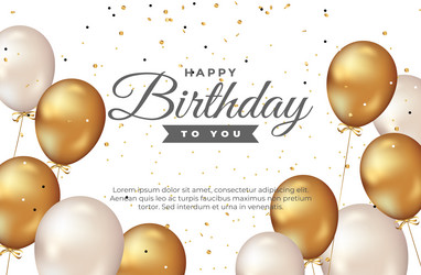 Happy birthday greeting template with balloon Vector Image