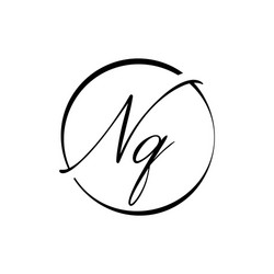 Initial letter nq logo design template creative Vector Image