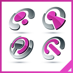 Pink company signs Royalty Free Vector Image - VectorStock