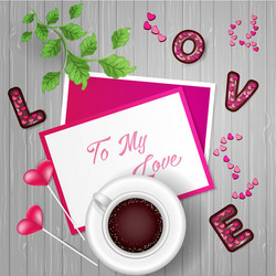 Valentine day scene creator mock up Royalty Free Vector