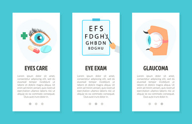 Ophthalmology and eye care web banner design Vector Image