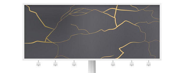 Billboard with golden glittering texture circles Vector Image