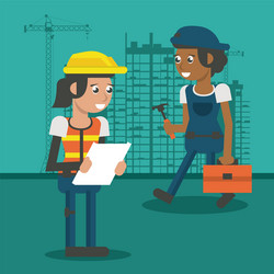 Construction worker cartoons Royalty Free Vector Image