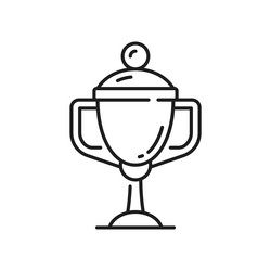 Intellectual winner line outline icon Royalty Free Vector