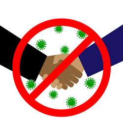 No handshake icon do not handshake Royalty Free Vector Image